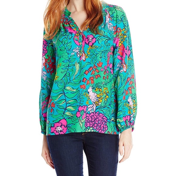Lilly Pulitzer | Tops | Lilly Pulitzer Elsa Shake Your Tail Feathers ...